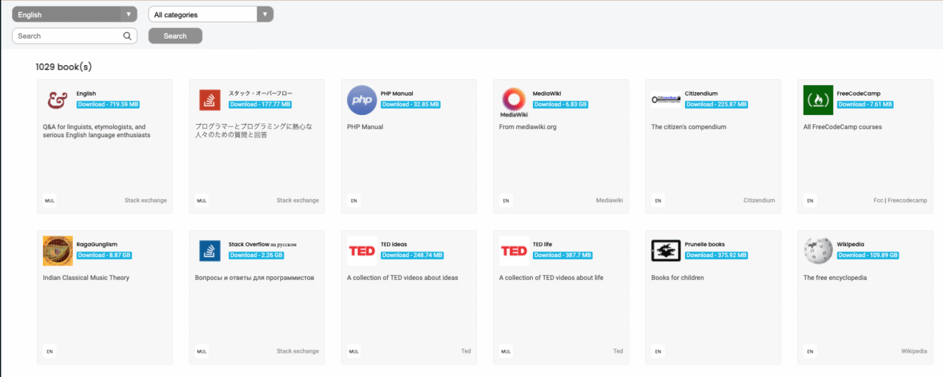 The new Kiwix Library is available - Kiwix