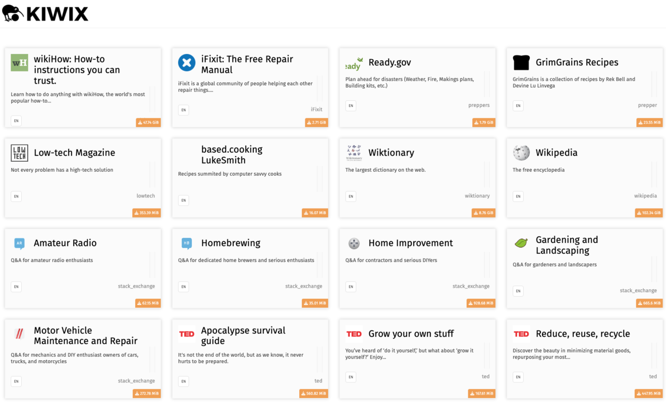 For all preppers out there - Kiwix